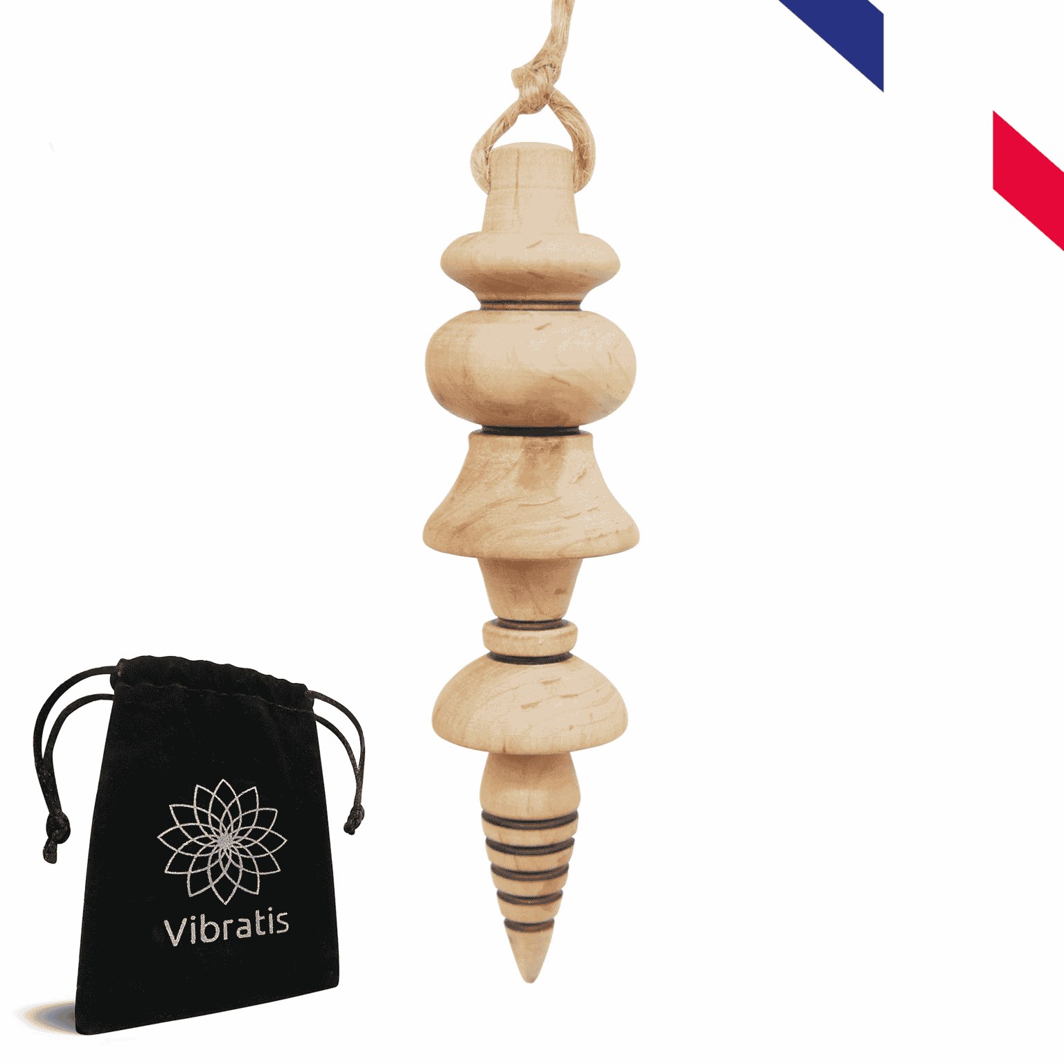 Pendule Divinatoire en Bois DOUCEUR Fabriqué à la Main en France