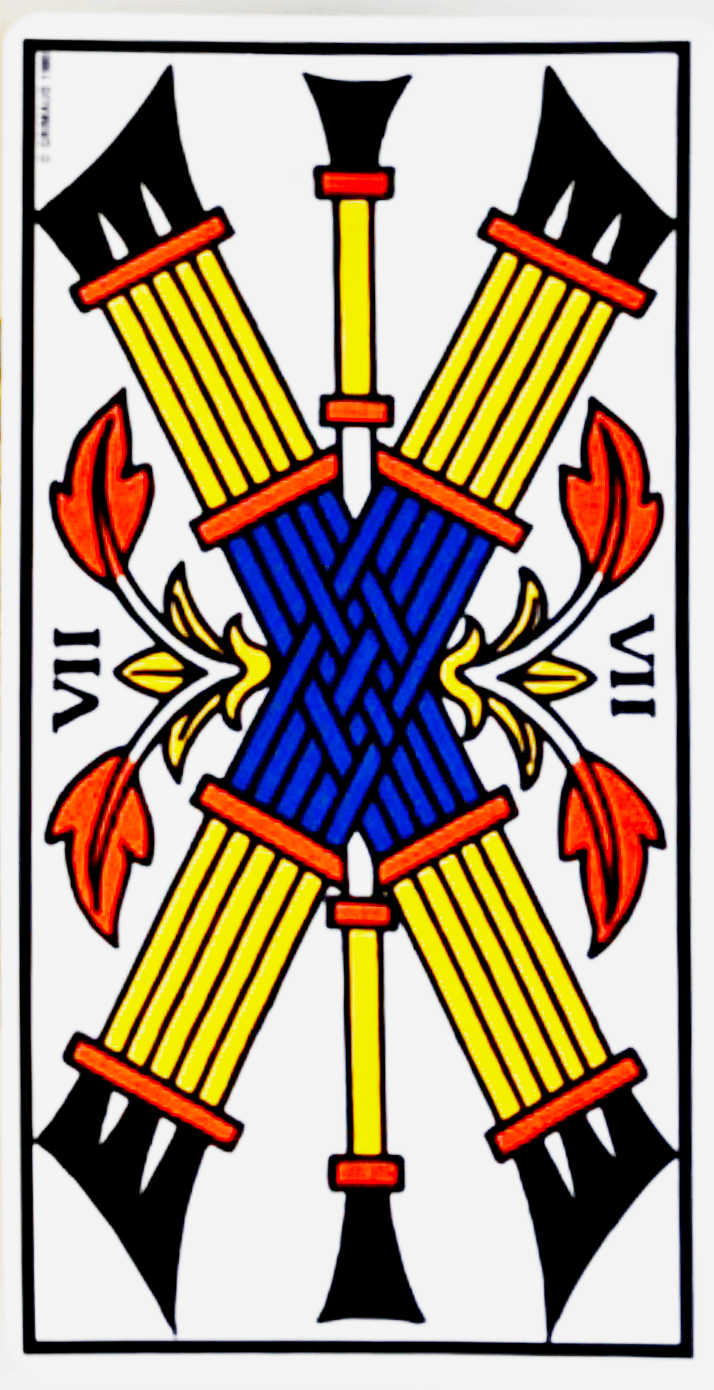 Significations du Six de Bâton dans le Tarot de Marseille