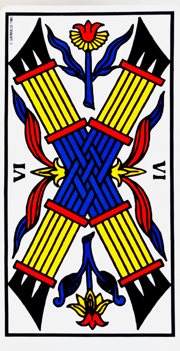 Significations du Cinq de Bâton dans le Tarot de Marseille