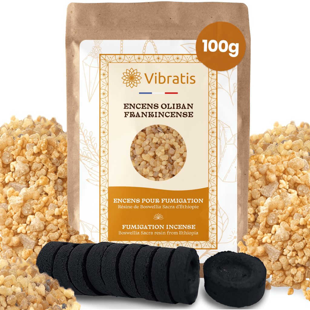 Encens Oliban en Grains & 1 Rouleau de Charbons pour Encens